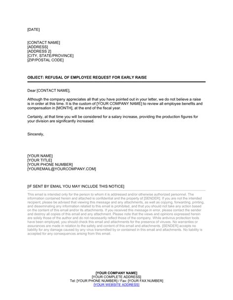 Letter Of Salary Increase To Employee Template