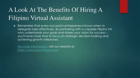 Ppt A Look At The Benefits Of Hiring A Filipino Virtual Assistant
