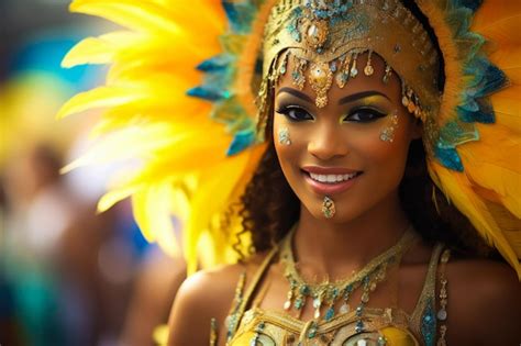 Premium Photo Exotic Brazilian Samba Dancer Attire