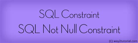 sql not null