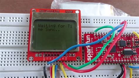 esp32 nokia 5110 lcd interfacing and digital clock youtube