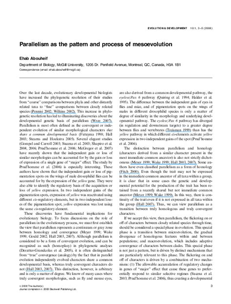 pdf parallelism as the pattern and process of mesoevolution ehab