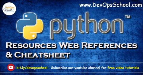 python resources web references and cheatsheet
