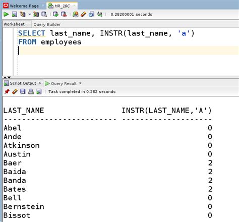 Функции substr и instr в oracle sql home