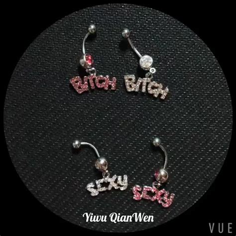 Hot Sale Custom Bitch Belly Button Ring 316l Stainless Steel Navel