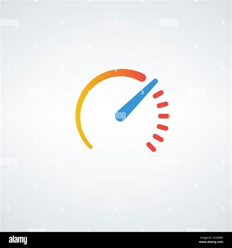 The Tachometer Speedometer And Indicator Icon Speed Symbol Stock
