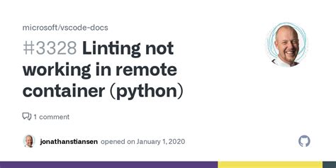 linting not working in remote container python · issue