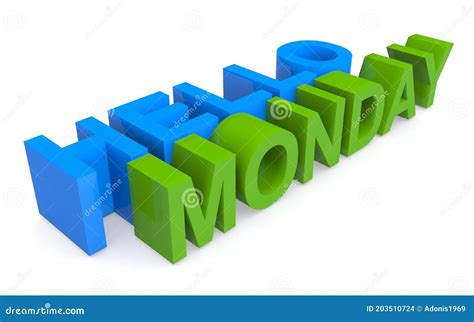 Hello Monday On White Stock Illustration Illustration Of Handwritten