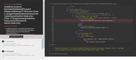phpmyadmin error al obtener el rol de un usuario logeado en laravel