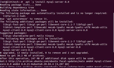 install mysql in ubuntu 20 4 linux step by step simitech