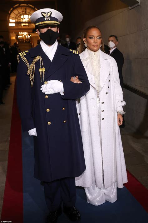 Jennifer Lopez Wears White Trouser Suit For Joe Bidens Inauguration