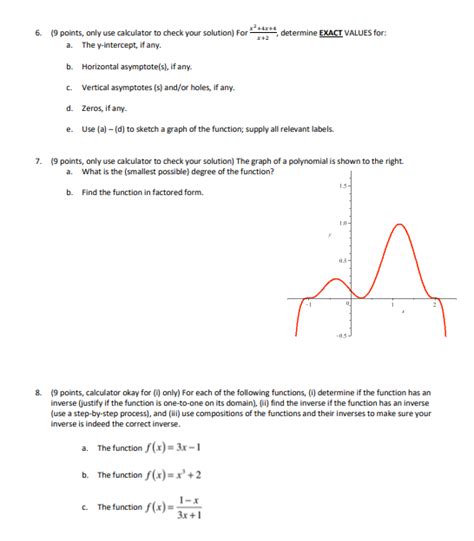 Solved 6 19 Points Only Use Calculator To Check Your