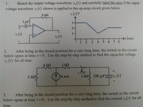 solved sketch the output voltage waveform nu0 t and
