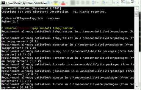integrate tableau and python using anaconda