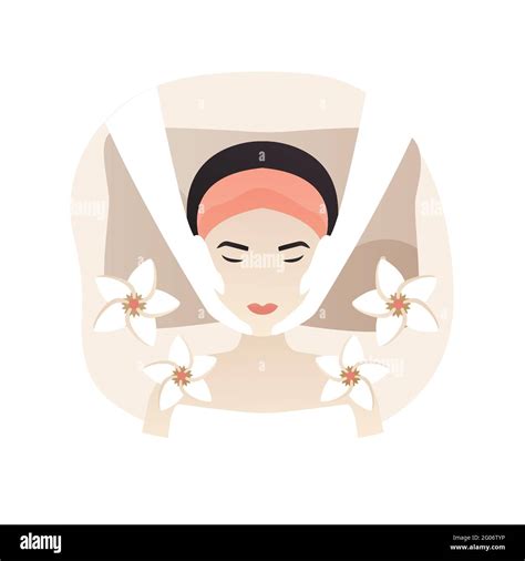 Facial Massage Abstract Concept Vector Illustration Stock Vector Image
