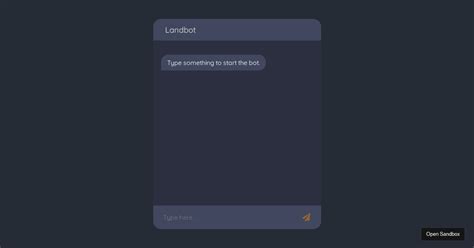 landbot vue example forked codesandbox