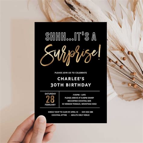 Surprise 30th Birthday Party Invitations