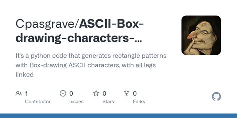 github cpasgrave ascii box drawing characters pattern generator