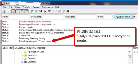how to fix filezilla failed to retrieve directory listing