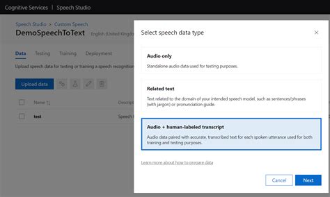 continuous speech to text with microsoft azure cognitive services