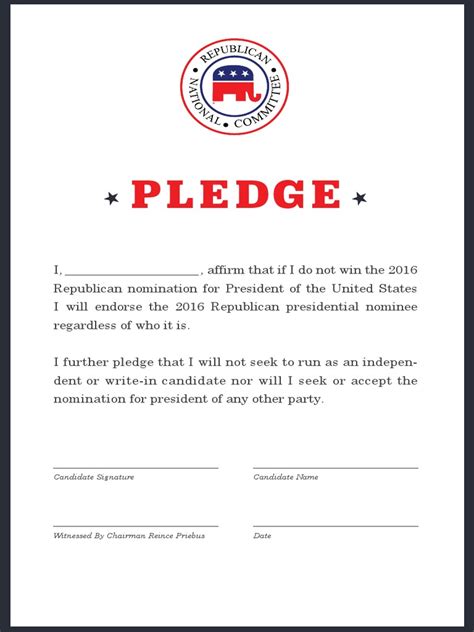 Pledge Candidate Signature Candidate Name Pdf