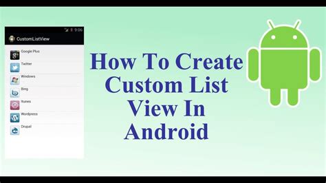 custom listview android tutorial how to create custom listview youtube