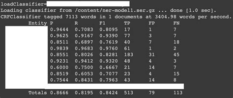 stanford nlp how to get the training metrics in a file stack overflow