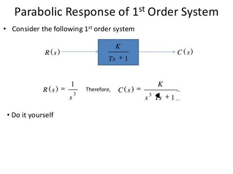 lecture 13 14 time domain analysis of 1st order systems