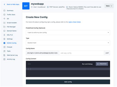 how to create custom nginx configuration easily using runcloud