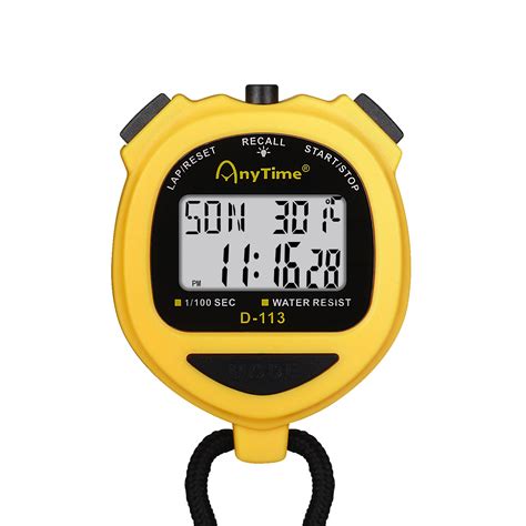 digital stopwatch timer clock countdown stop watch water resist w