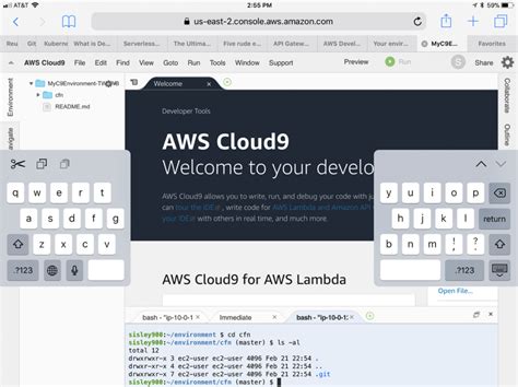 using aws cloud9 aws codecommit and troposphere to author aws