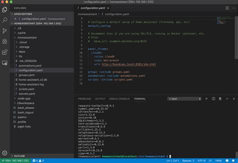 vs code remote development home assistant community