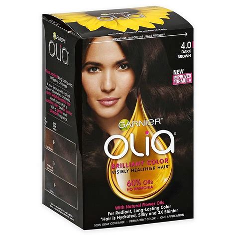 Garnier® Olia® Brilliant Color Permanent Hair Color In 4 0 Dark Brown