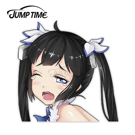 Jump Time Danmachi Hestia Sexy Cute Anime Girl Vinyl Decal Waifu Peeker