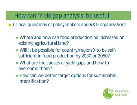 How Can ‘yield Gap Analysis Be Useful Global Yield Gap Atlas Gyga Ppt