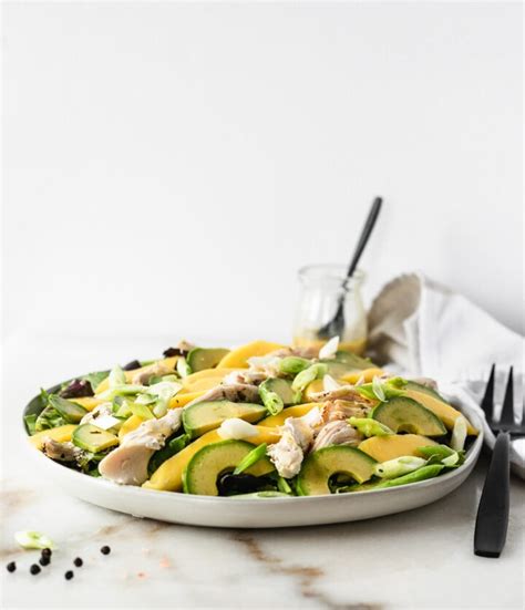Easy Roasted Chicken Mango And Avocado Spring Salad Lively Table