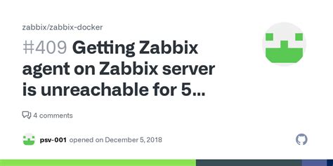 getting zabbix agent on zabbix server is unreachable for 5 minutes