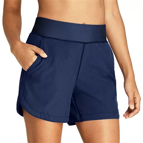 Womens Lands End Quick Dry Thigh Minimizer Swim Board Shorts