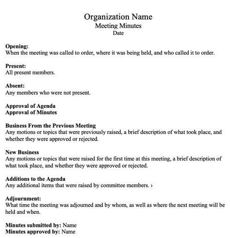 Ways To Record Meeting Minutes At William Miller Blog