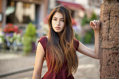 Wallpaper Long Hair Portrait Depth Of Field Women Outdoors Lods