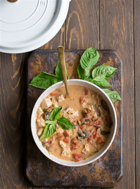 Creamy Tuscan Chicken Soup With Bacon Wholesomelicious