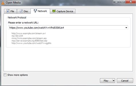 how to play youtube videos in vlc media player
