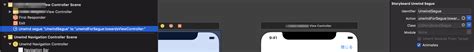 ios delegate unwind segue at navigationcontroller back button