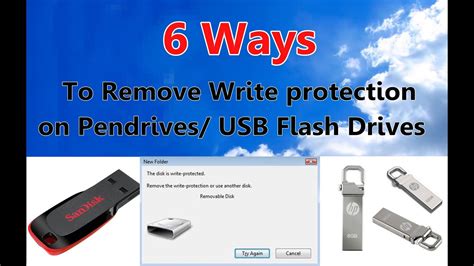 6 ways to remove write protection on pendrives usb flash drives