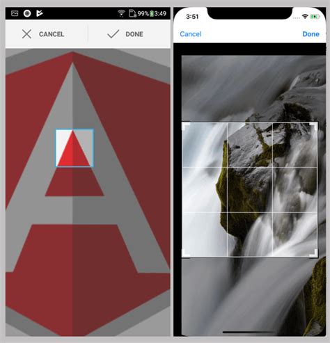 ionic 4 angular 7 and cordova crop and upload image