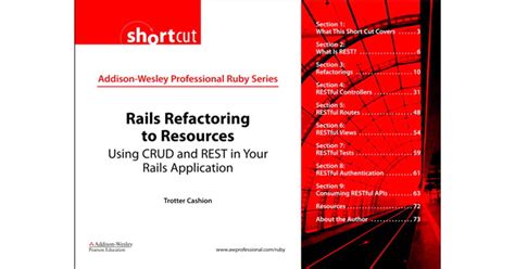 section 1 what this short cut covers rails refactoring to resources
