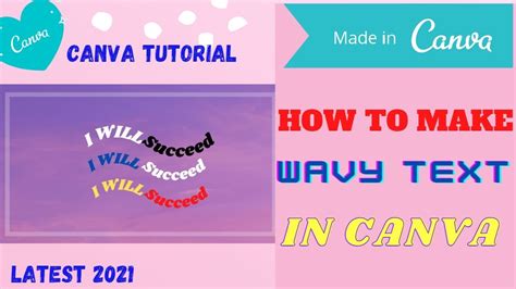how to create wavy text in canva in easy steps canva tutorial youtube