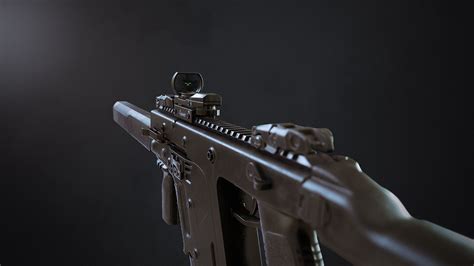 artstation sbg submachine gun game assets