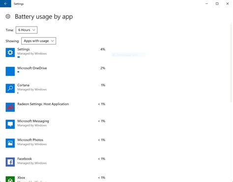 wpf battery usage for individual uwp apps stack overflow