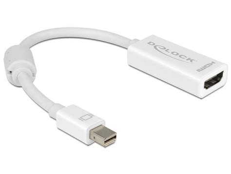 Delock Adapter Mini Displayport 1 1 Male Hdmi Female Passive White